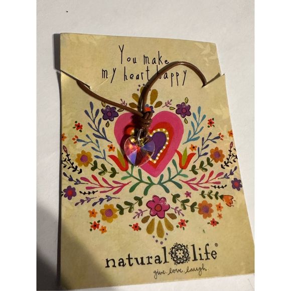 NATURAL LIFE | Jewelry | New Crystal Heart Necklace You Make My Heart ...
